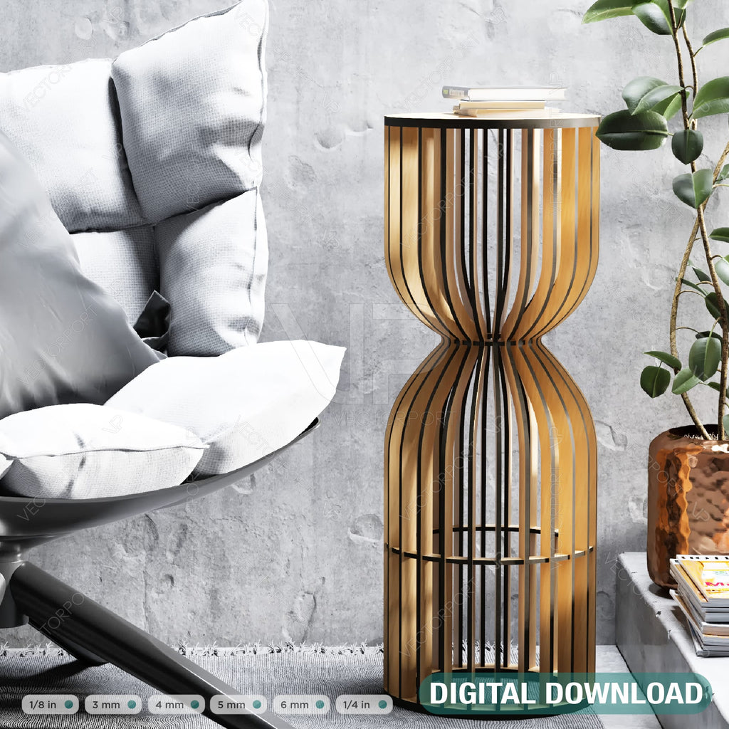 Elegant Modern Laser Cut Cylinder Coffee Table Digital Download |#U215 ...